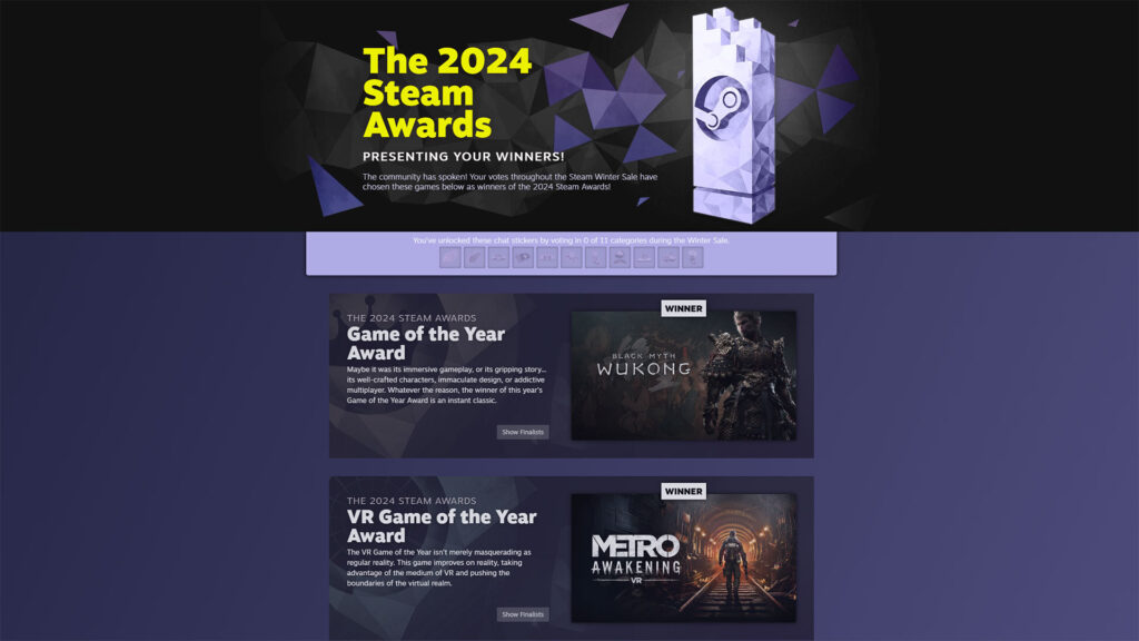 The 2024 Steam Awards Winners Announced - FullCleared