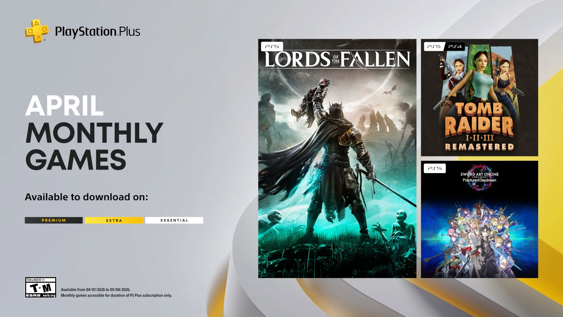 PlayStation Plus Monthly Games for April 2026 - FullCleared
