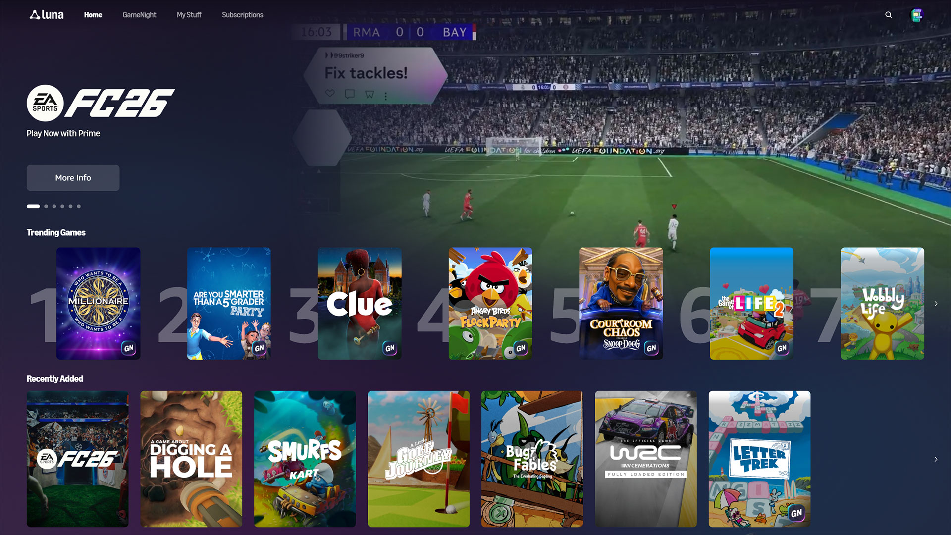 Amazon Luna Drops Game Purchases and Third-Party Stores - FullCleared